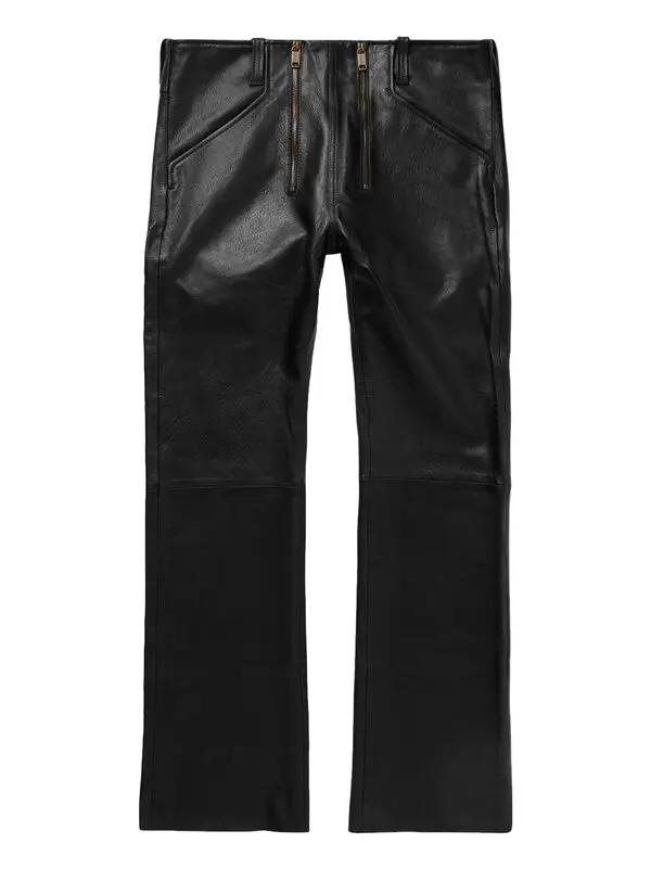Enfants Riches Déprimés Slim-fit Bootcut Leather Trousers - Black