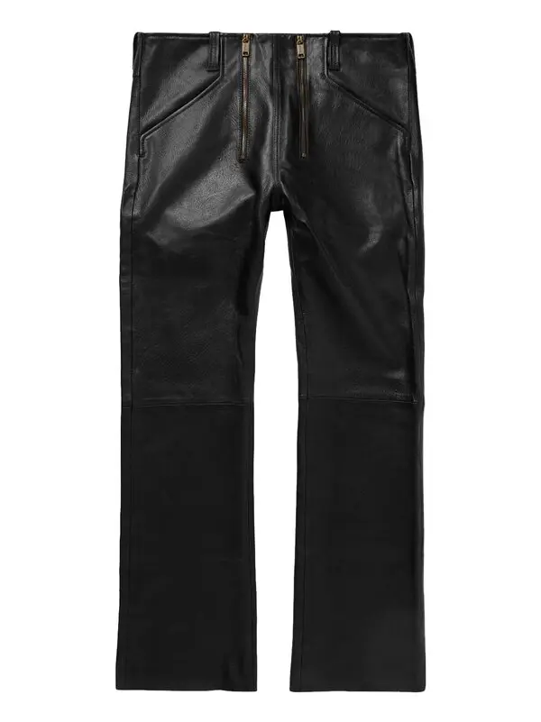 Enfants Riches Déprimés Slim-fit Bootcut Leather Trousers - Black