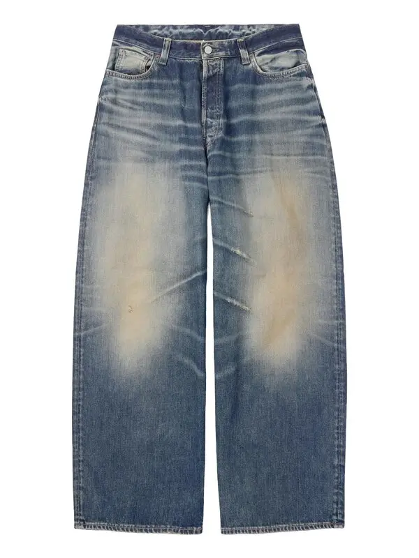 Acne Studios Wide-leg Distressed Jeans - Blue