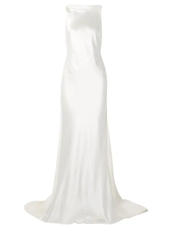 DANIELLE FRANKEL Arlo Open-back Gown - Neutrals