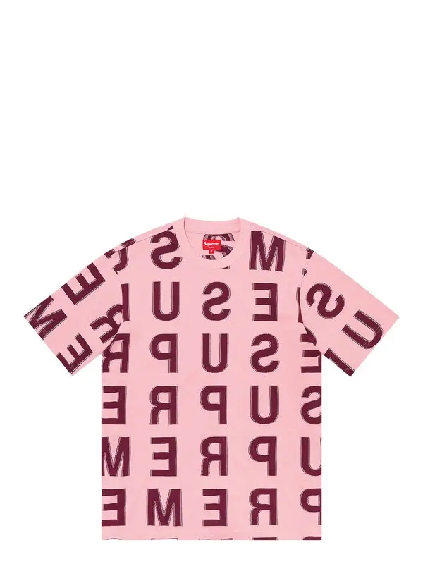 Supreme Intarsia Short-sleeve Top - Pink