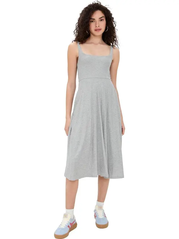 Beyond Yoga Featherweight At The Ready Midi Dress - Silver Mist