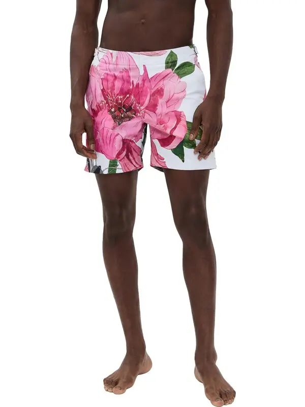 Orlebar Brown Bulldog Paeonia Swim Shorts - Pink Lemonade