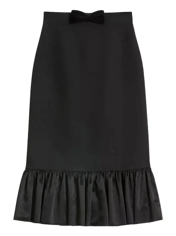 Valentino Garavani Bow-detail Midi Skirt - Black