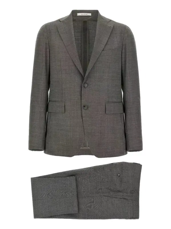 Tagliatore Plain Weave Tailored Suit - Grey