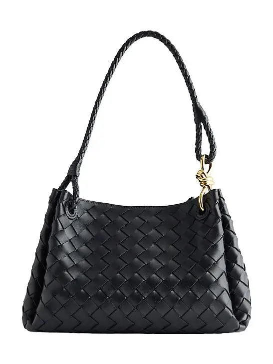 Bottega Veneta Parachute Medium Leather Tote Bag - Black-m Brass