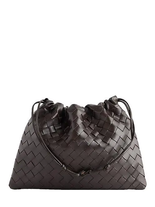 Bottega Veneta Leather Shoulder Bag With Dust Bag - Fondant-gold