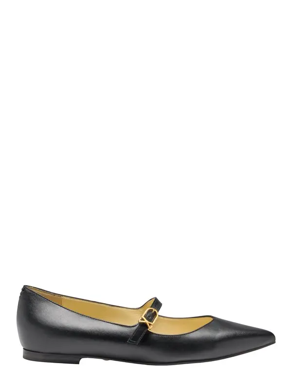 Sarah Flint Runi Mary Jane Flats - Black Calf