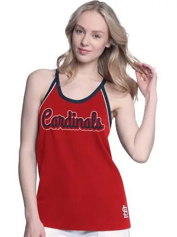 G-III 4HER BY CARL BANKS St. Louis Cardinals Curveball Racerback Tank Top - Red