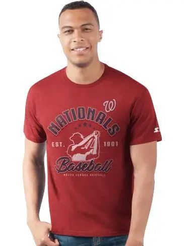 STARTER Washington Nationals Prime Time Batter T-shirt - Red