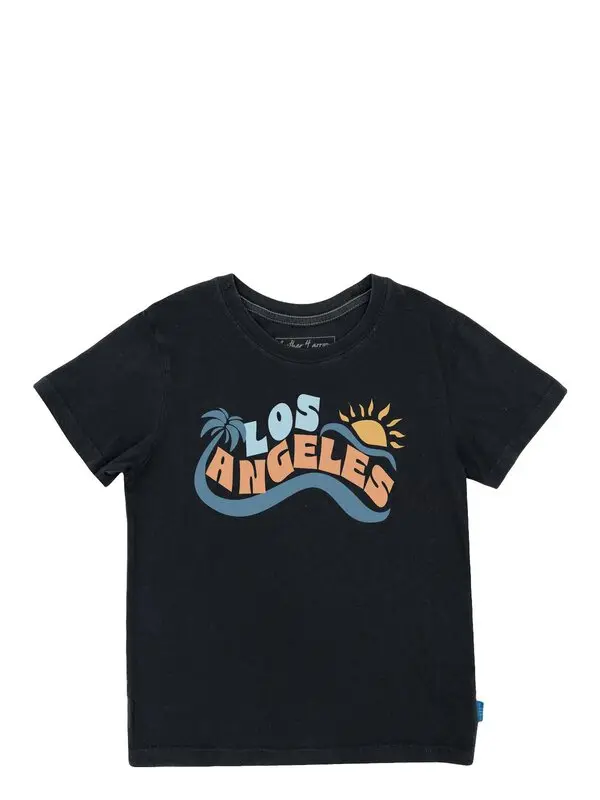 FEATHER 4 ARROW Los Angeles Vintage Graphic T-shirt - Black