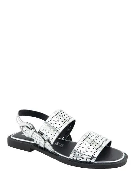 Aerosoles Carole Slingback Sandal - Silver Mirror Metallic Leather