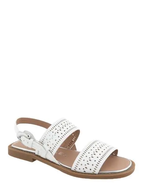 Aerosoles Carole Slingback Sandal - White Perf Faux Leather