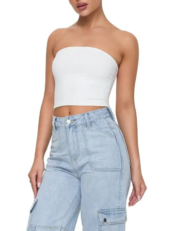 Princess Polly Tomlin Tube Top - White