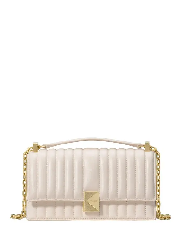 Kate Spade New York Mini Deco Quilted Leather Convertible Crossbody Bag - Cashew Milk