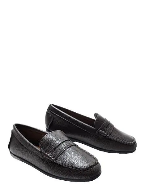 MOUSTACHE Leather Penny Loafers - Brown