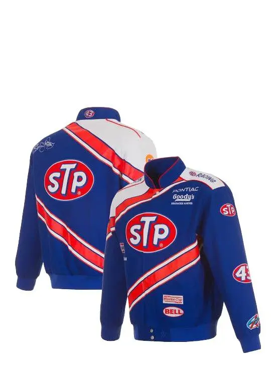 JH DESIGN Richard Petty Stp Twill Jacket - Blue