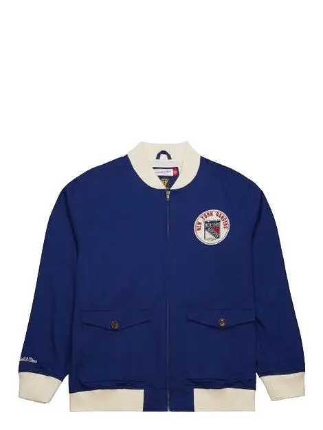 Mitchell & Ness New York Rangers Vintage Coaches Cotton Twill Full-zip Jacket - Blue