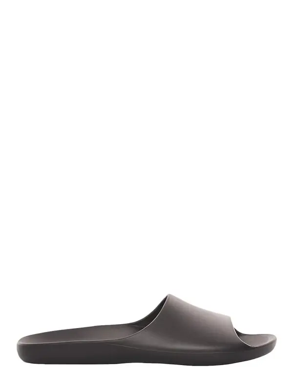 THE ROW Ama Rubber Flat Slide Sandals - Black