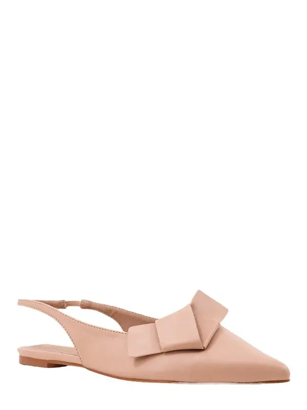 SHU SHOP Audrey Pointed Toe Slingback Flats - Beige