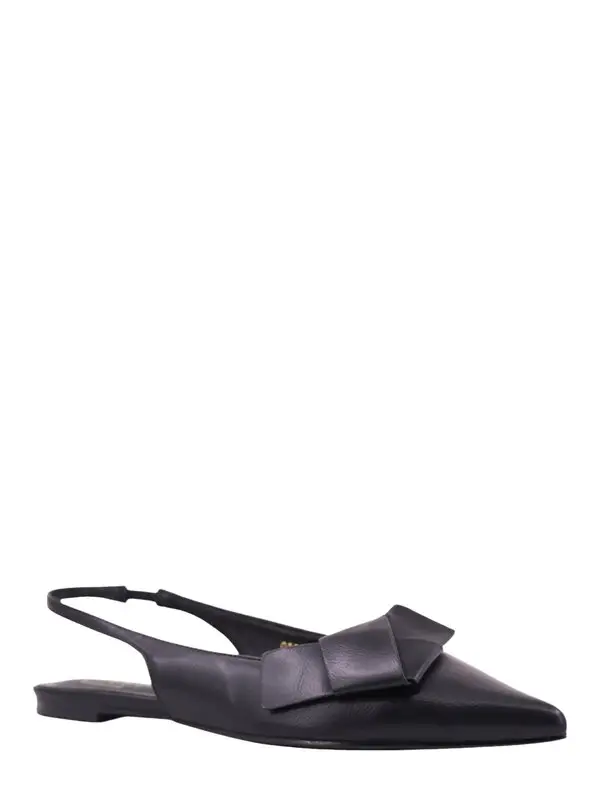 SHU SHOP Audrey Pointed Toe Slingback Flats - Black