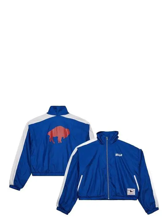 Mitchell & Ness Buffalo Bills Nylon Cropped Full-zip Jacket - Royal