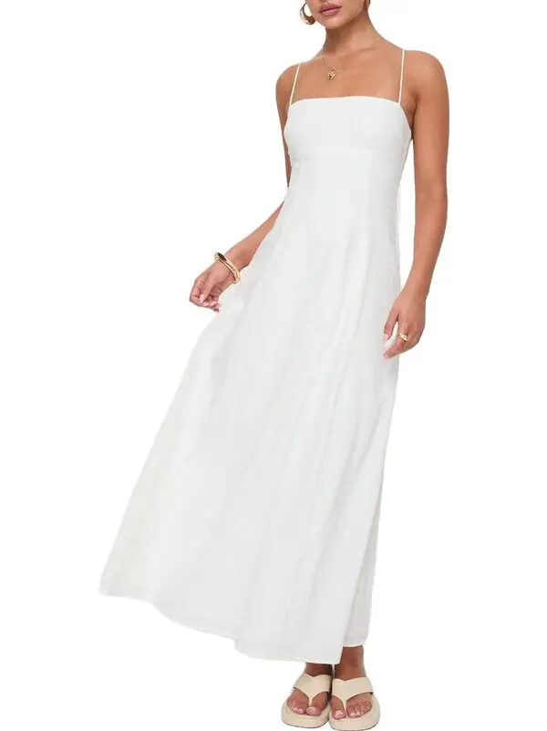 Princess Polly Brightwell Cotton Maxi Dress - White