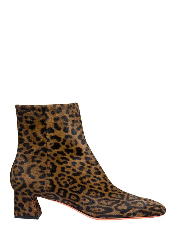 Santoni Marta Block Heel Booties - Light Brown