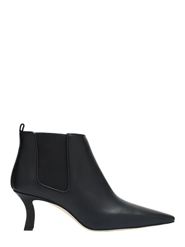 Manolo Blahnik Dildalta Leather Booties - Black