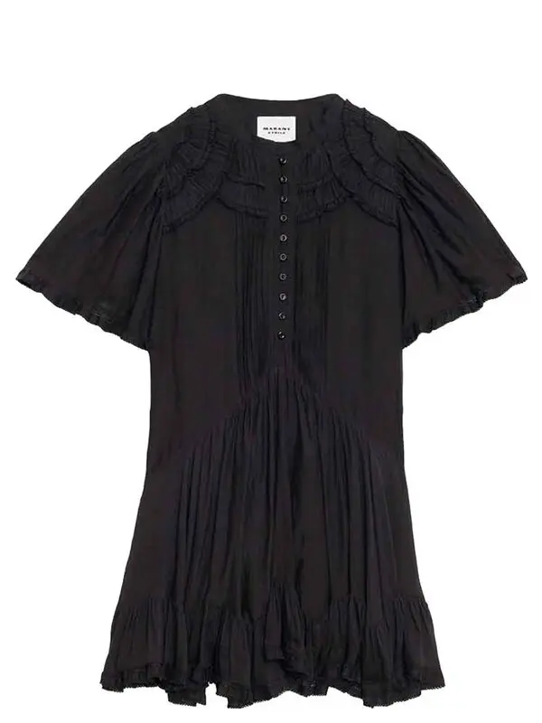 MARANT ETOILE Celyana Lightweight Cotton Dress - Black