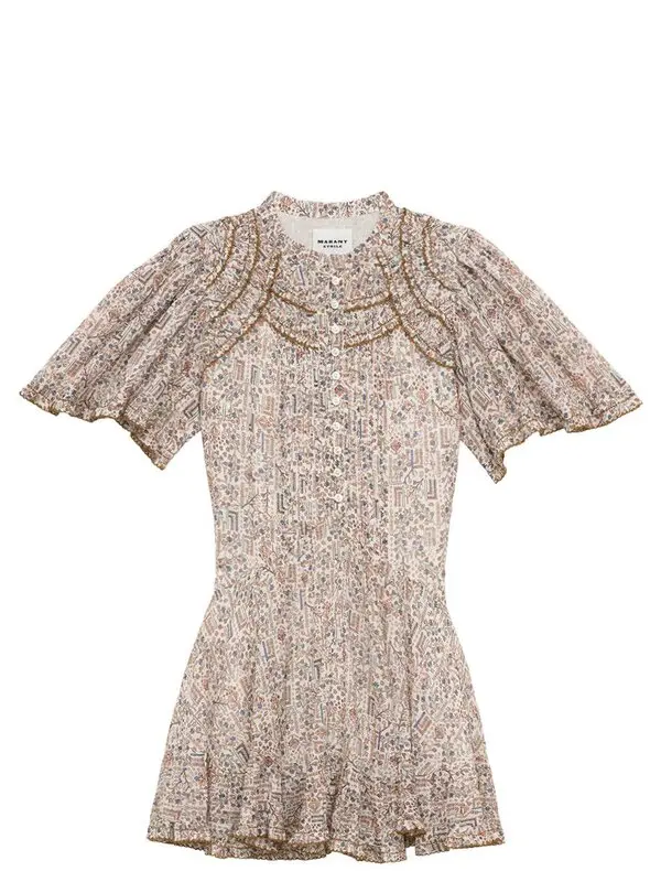 MARANT ETOILE Celyana Lightweight Cotton Dress - Ecru