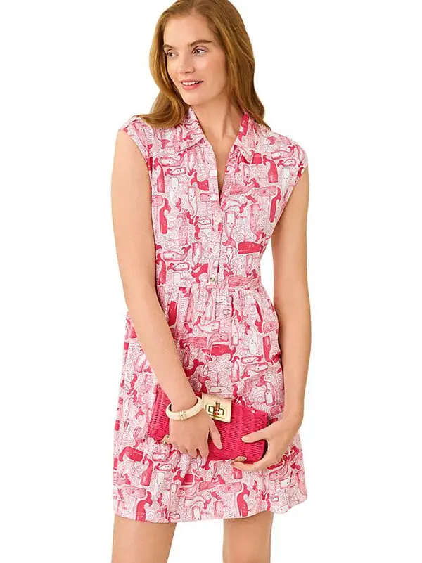 Lilly Pulitzer® Arley Tiered Shirtdress - Paradise Punch Thar She Blows