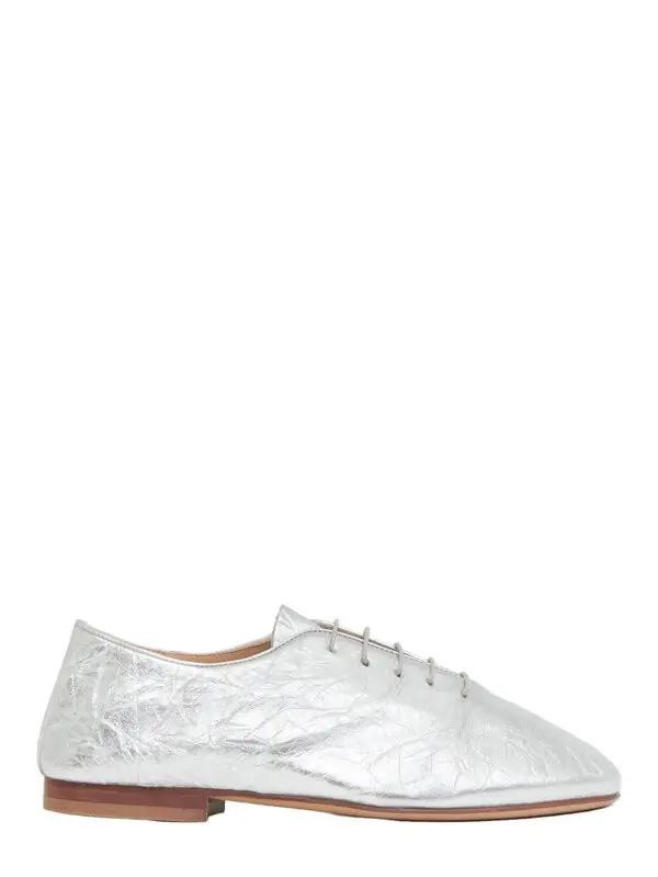 MANSUR GAVRIEL Oxford Ballerinas - Crinkled Silver