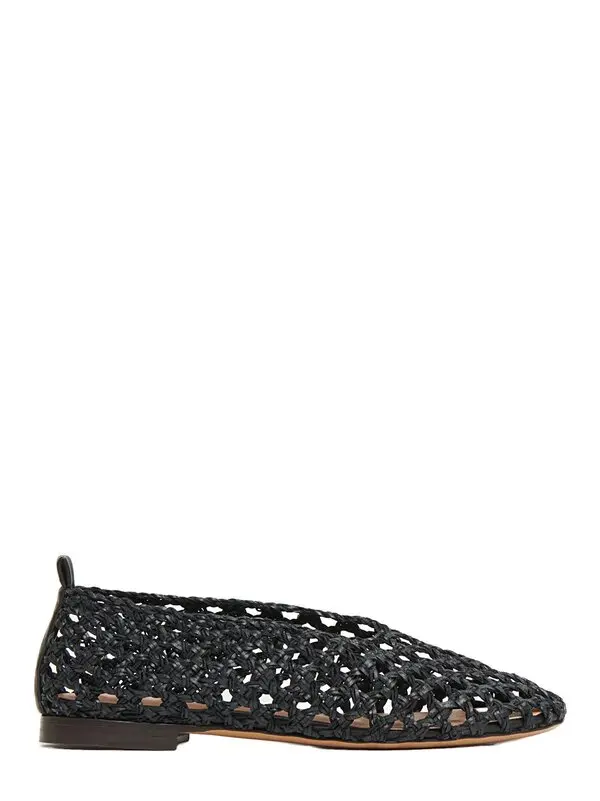 MANSUR GAVRIEL Woven Ballerina Flats - Black
