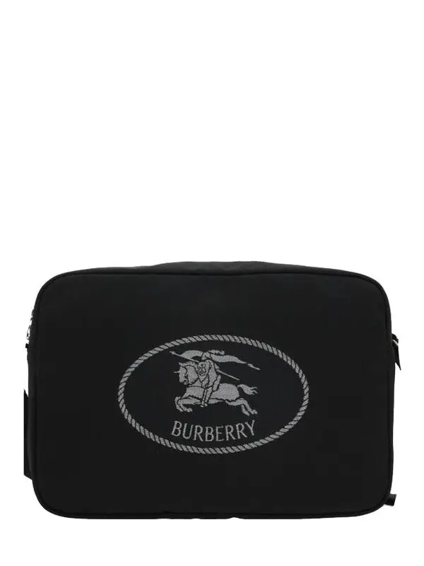 Burberry Crossbody Bag With Knight Stamp - Black