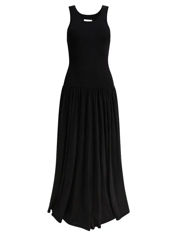 Loulou De Saison Long Knit Dress Jadablack - Black