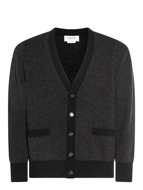 Thom Browne V-neck Cardigan - Grey