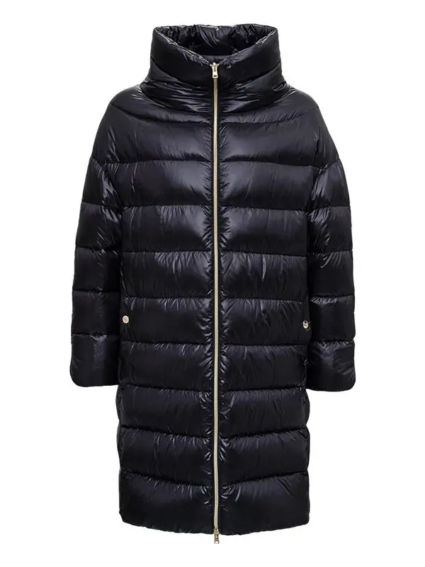 Herno Long Padded Nylon Jacket - Black