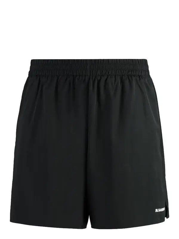 JIL SANDER Techno Fabric Bermuda Shorts - Black