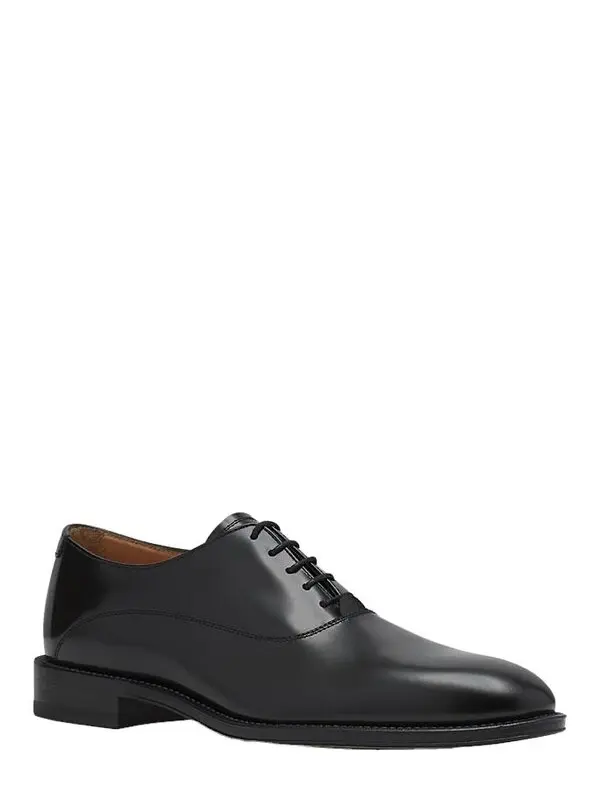 LANVIN Signature Leather Oxford Shoes - Black