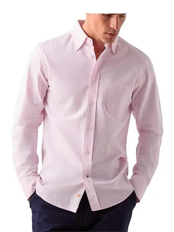 Robert Talbott Harrison Button Down Oxford Shirt - Pink Stripe