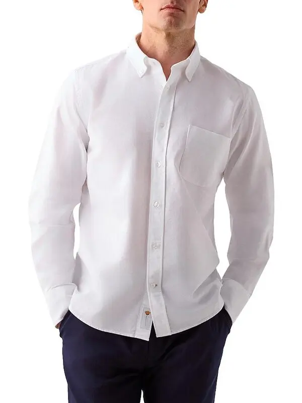 Robert Talbott Harrison Button Down Oxford Shirt - White