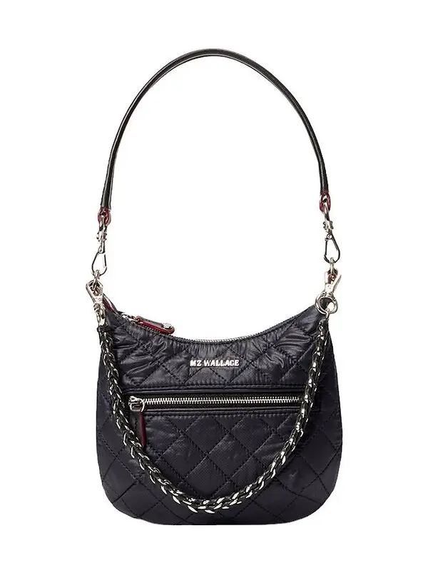 Mz Wallace Mini Crosby Top Handle Bag - Black/black