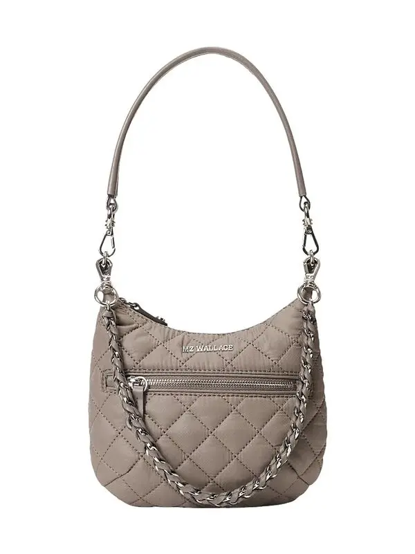 Mz Wallace Mini Crosby Top Handle Bag - Morning Dove/silver