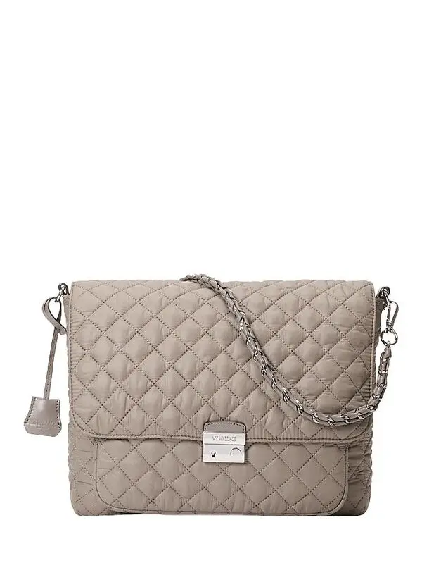 Mz Wallace Large Cosby Lock Crossbody Bag - Morning Dove/silver
