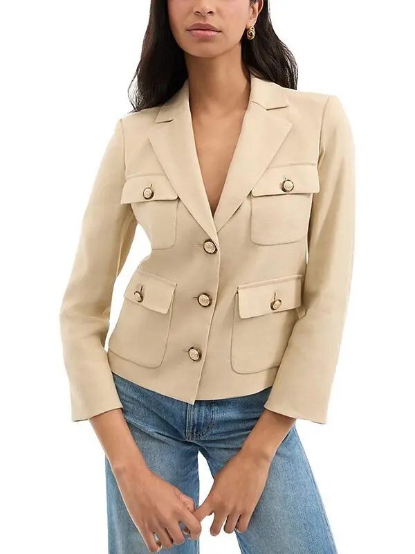 Veronica Beard Schuyler Jacket - Stone Khaki