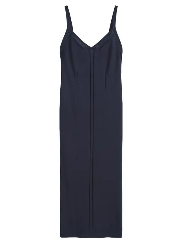 Cos Knitted Midi Slip Dress - Navy