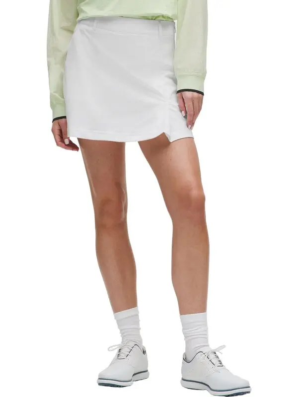 Lululemon Stretch Twill Front Pleat Golf Skirt - White