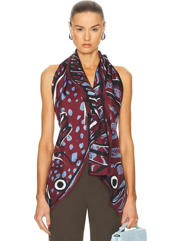 Bottega Veneta Sleeveless Blouse - Black Cherry & Admiral