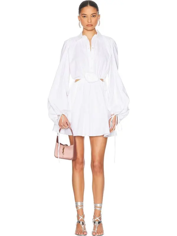 Blumarine Cut Out Mini Dress - Natural White